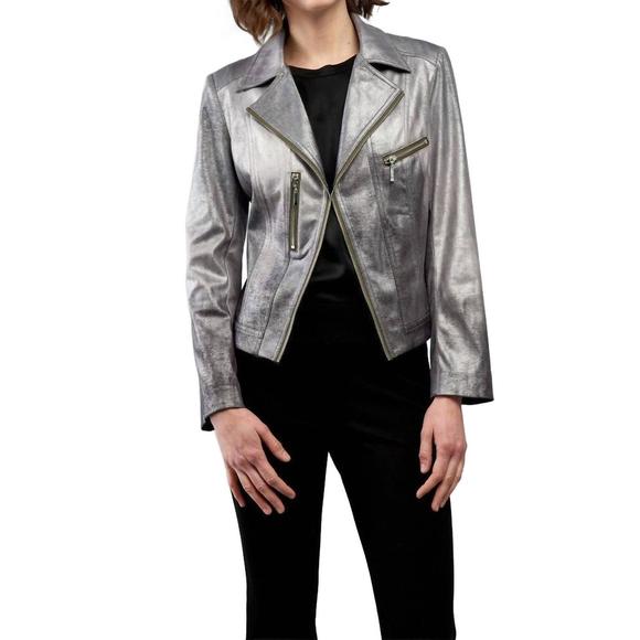 Insight | Jackets & Coats | New Insight Metallic Ombre Moto Jacket In ...